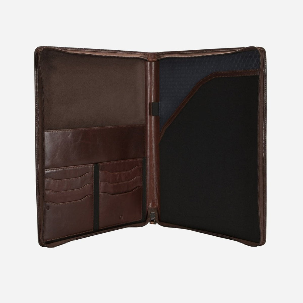 Luxurious Leather Zip Around A4 Folder | Jekyll & Hide