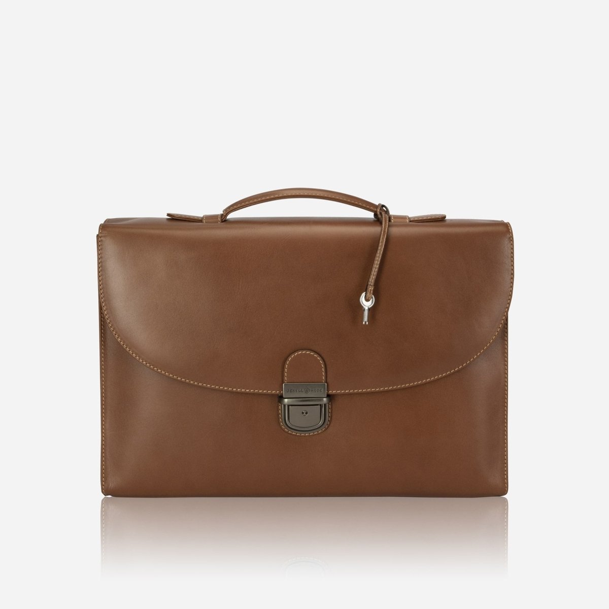 Colt Slim Leather Business Briefcase in Classic Black | Jekyll & Hide