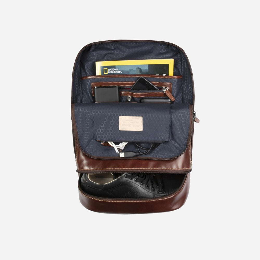 Leather Montana Laptop Backpack In Colt | Jekyll & Hide - Shop Now